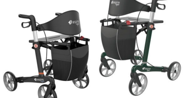 Aspire Vogue Carbon Fibre Rollator | Lightweight Luxury Seat Walker