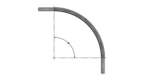 Oxford Voyager 90 degree curved Rail