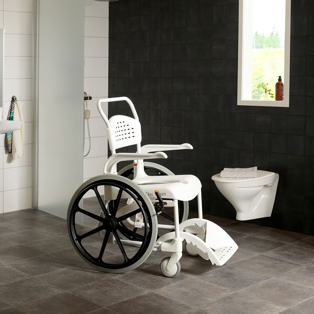Etac Clean Self Propelled Shower Commode Chair – Adjustable, Durable, Comfortable