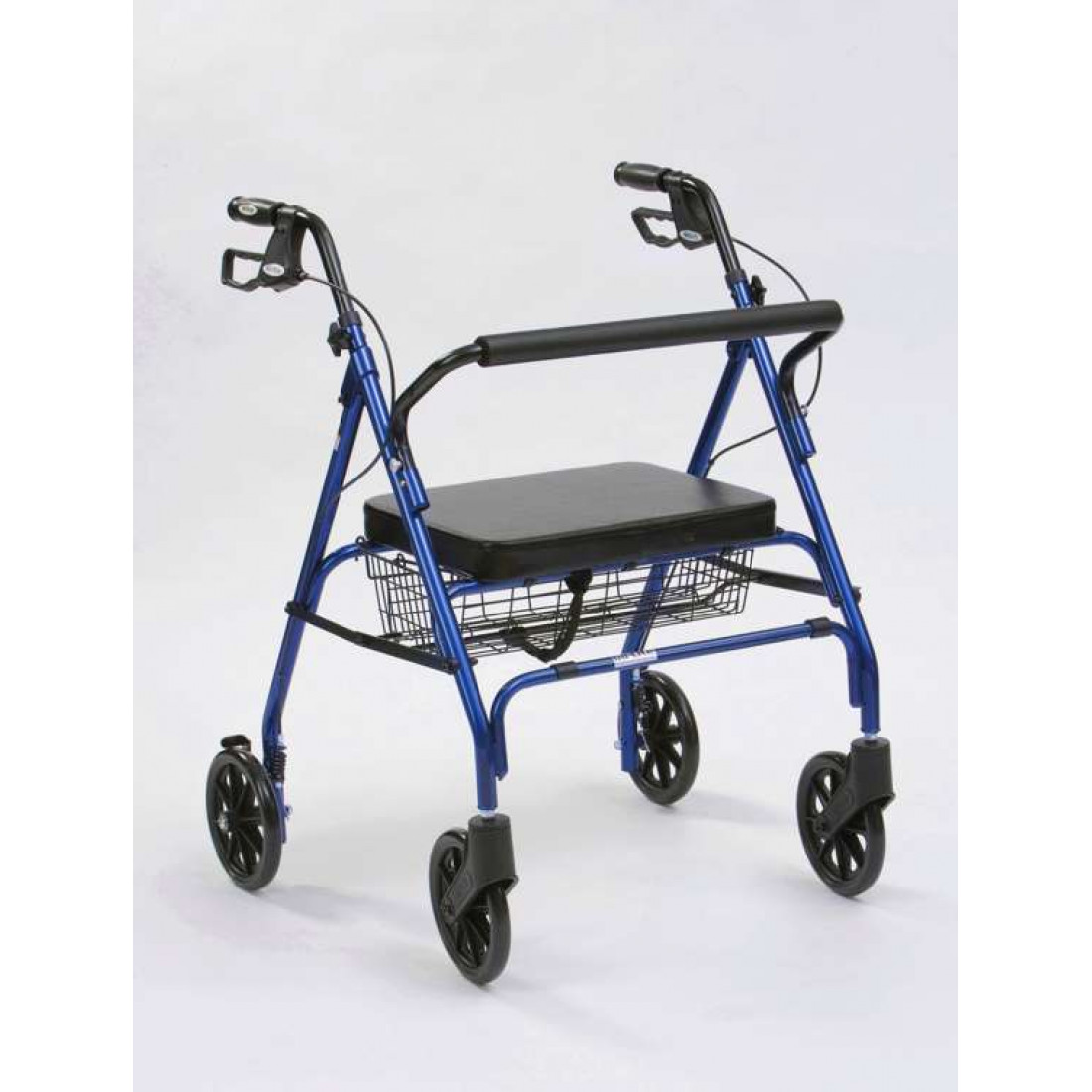 Heavy Duty Rollator with Seat, Basket & Brakes – Adjustable Mobility Aid