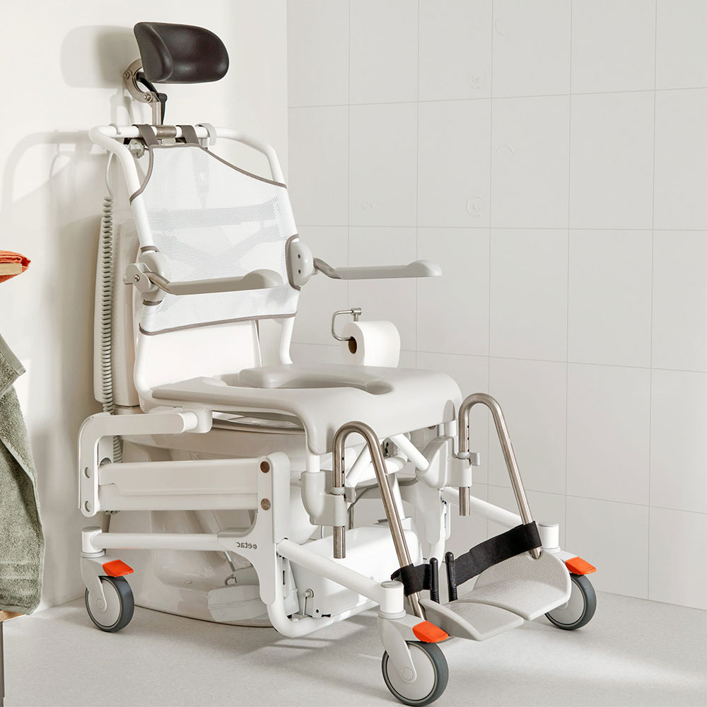 Etac Alto Electric Tilt Shower Commode | Powered Height & Tilt | 160 kg SWL