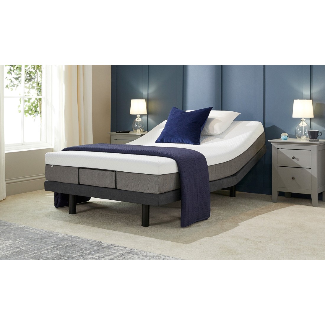 opera motion adjustable base bed – dual motor head and foot adjustable bed